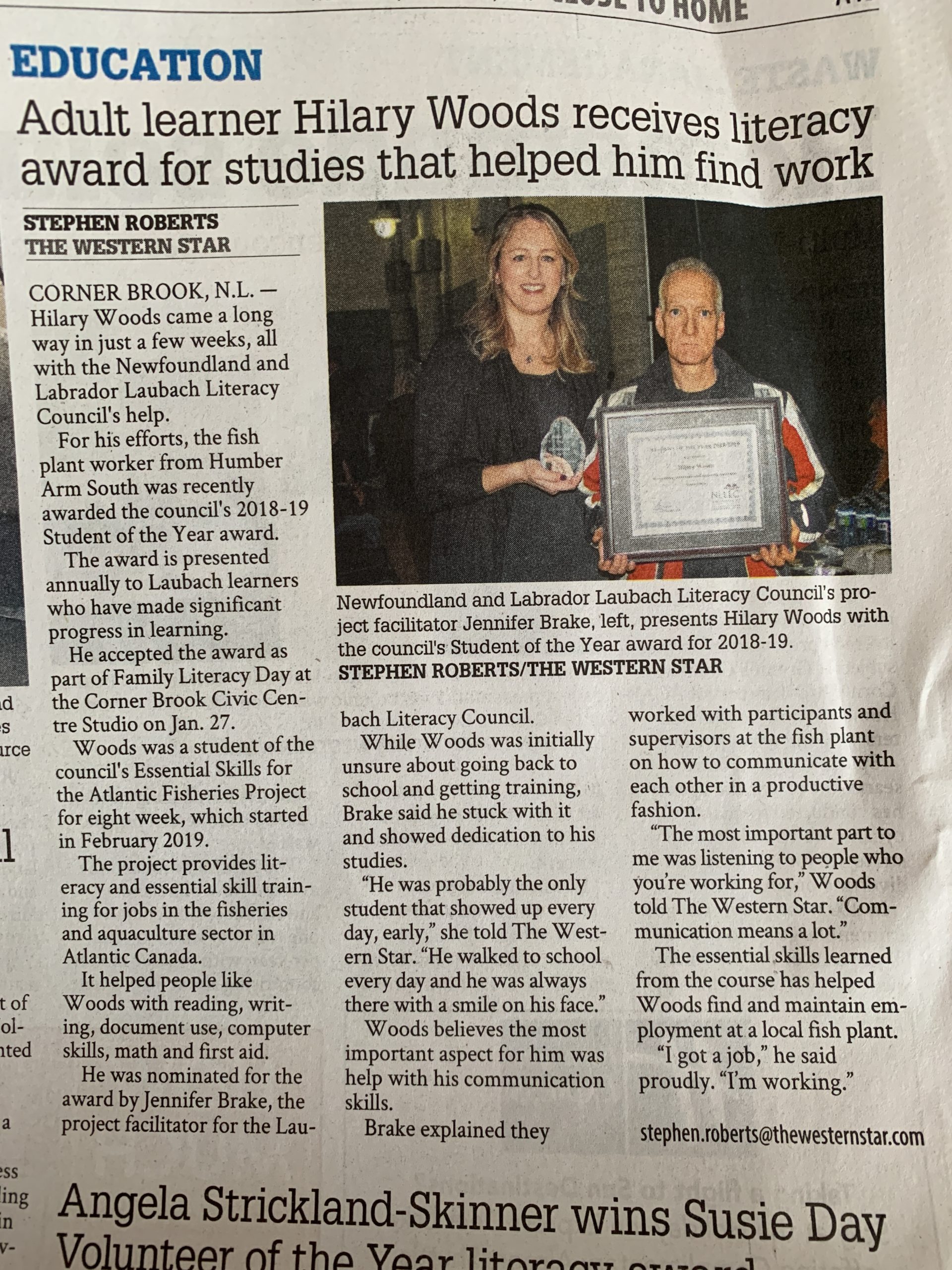 In the News – Literacy Coalition of New Brunswick